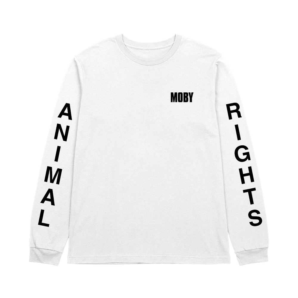 Animal Rights White Long Sleeve T-Shirt – Moby UK